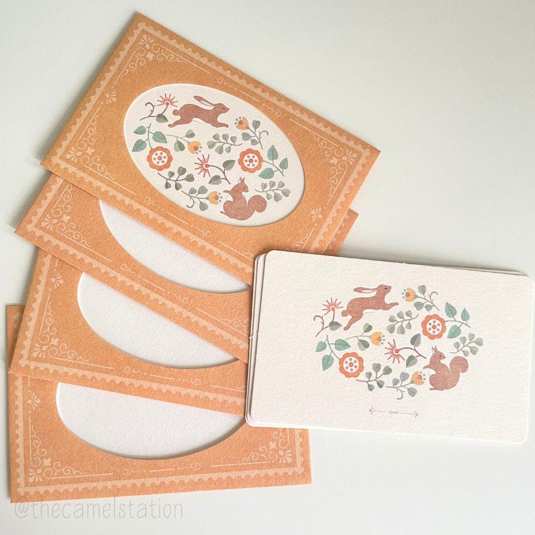 NB Co. Mini Greeting Cards | Antik Piac | Garben | Rabbits and ...