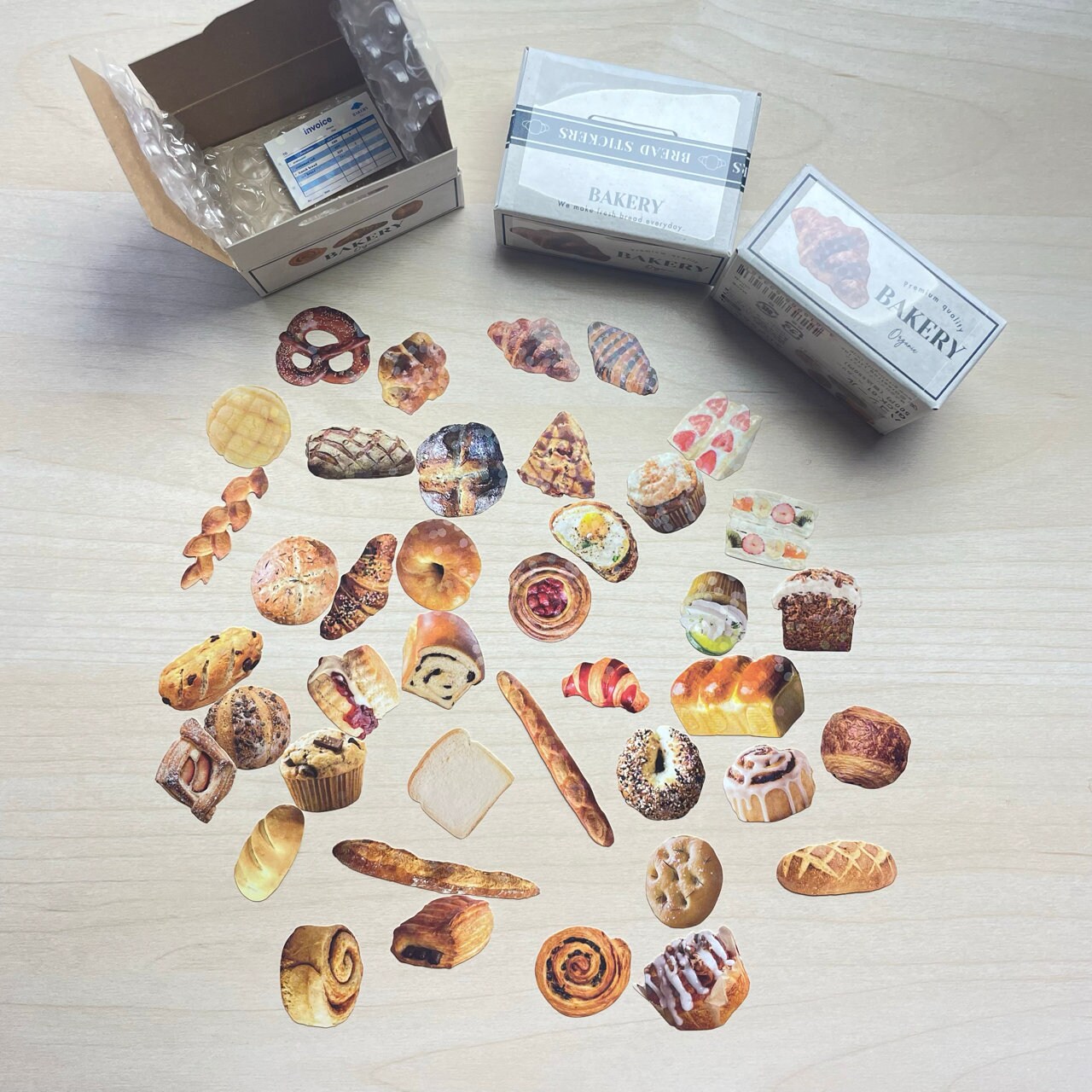 Greeting Life Hako-seal Mini Stickers in a Delivery Box Bakery Products ...