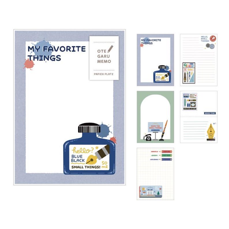 Papier Platz X Eric | Otegaru Memo Pad | Writing Utensils | 50 Sheets ...