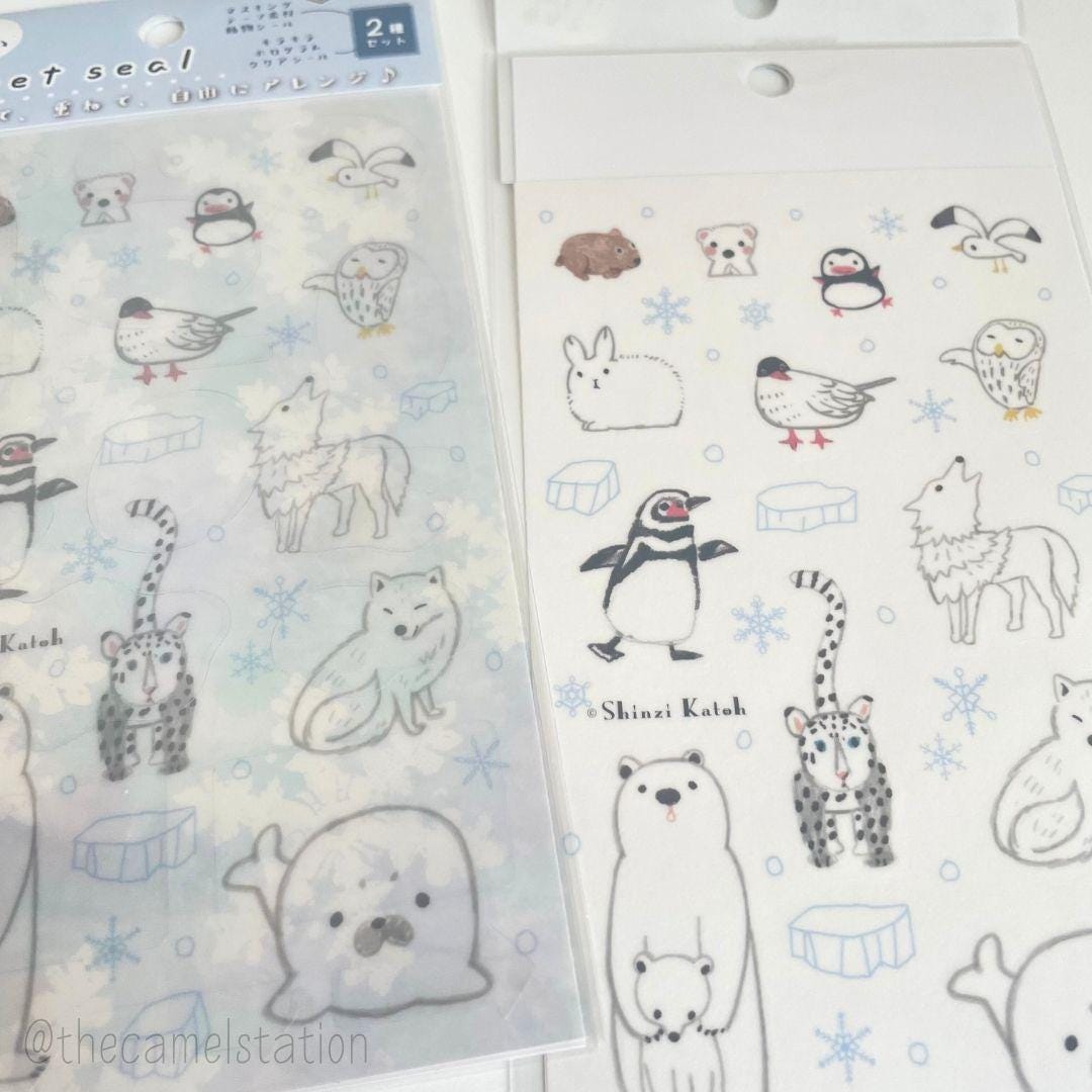 Shinzi Katoh Stackable Sticker Sheets | Ice & Snow X Arctic Animals | 1 ...