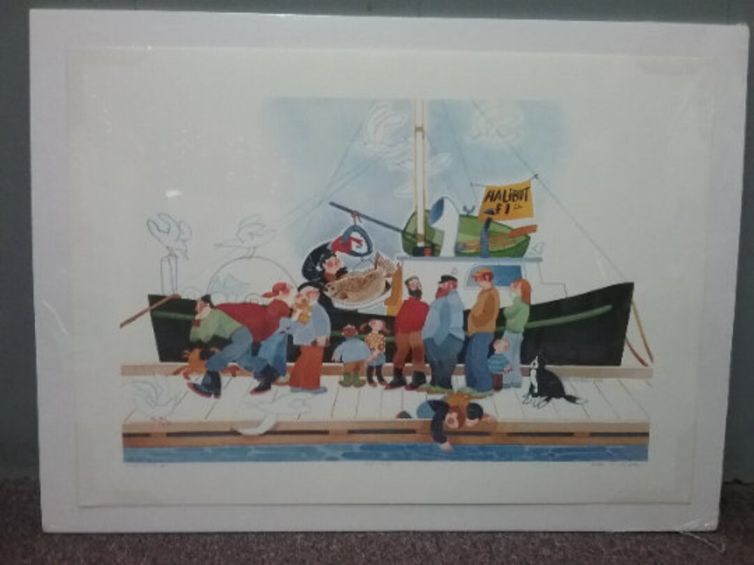 HALIBUT, 1 DOLLAR, 1985 Rie Munoz Hand Signed & Numbered - Etsy