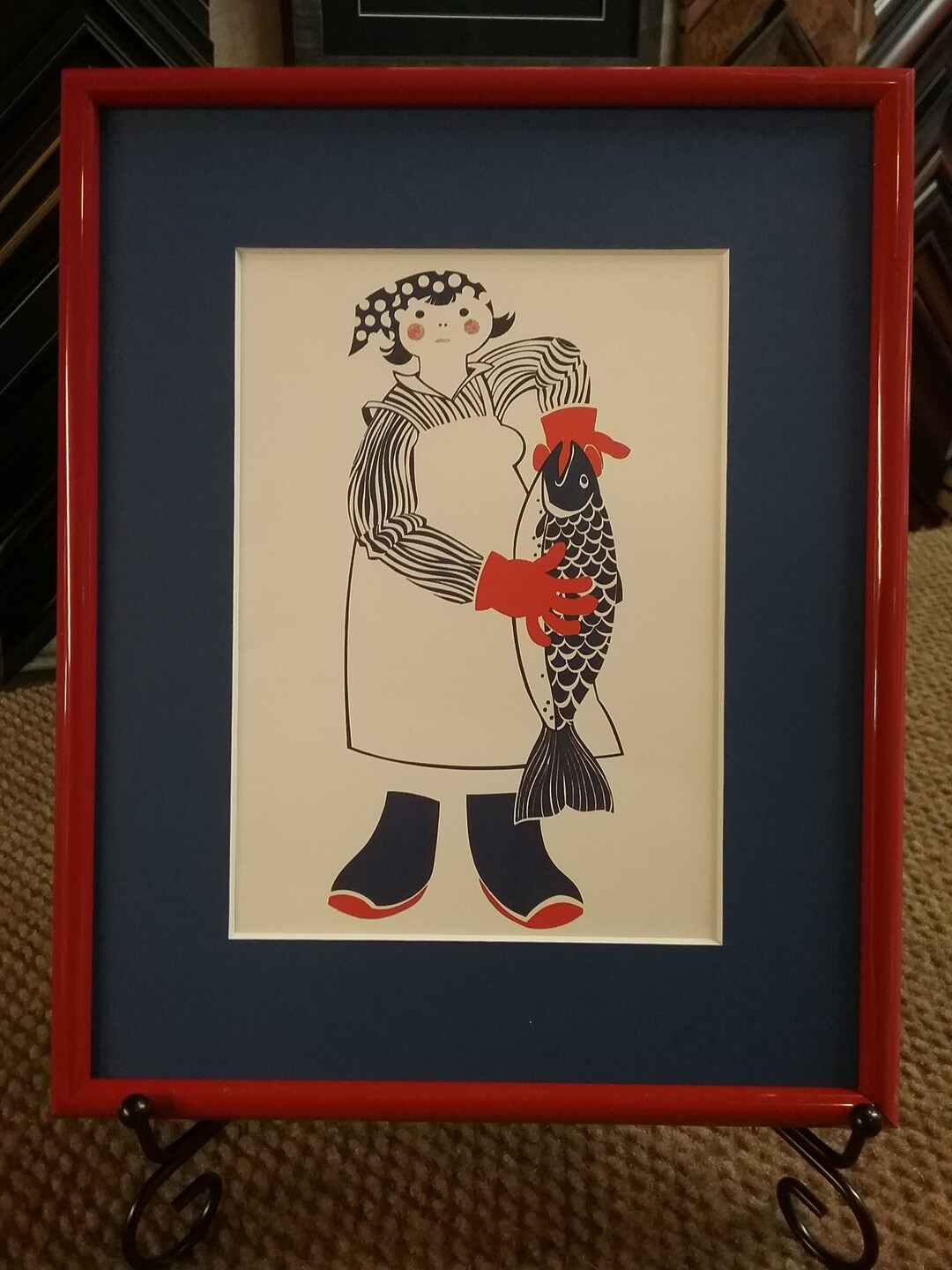 RARE FISH GRADER by Rie Munoz New Custom Framed - Etsy