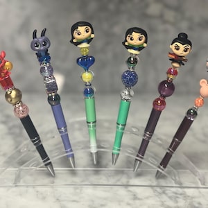 Mulan Disney Doorable Pens|mulan Pens|disney Pens|beaded Pens - Etsy