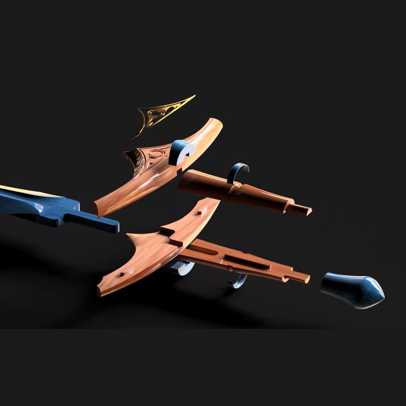 CNC Wooden Sword Files (F3D + STL) | Parametric Long Blade + Short ...