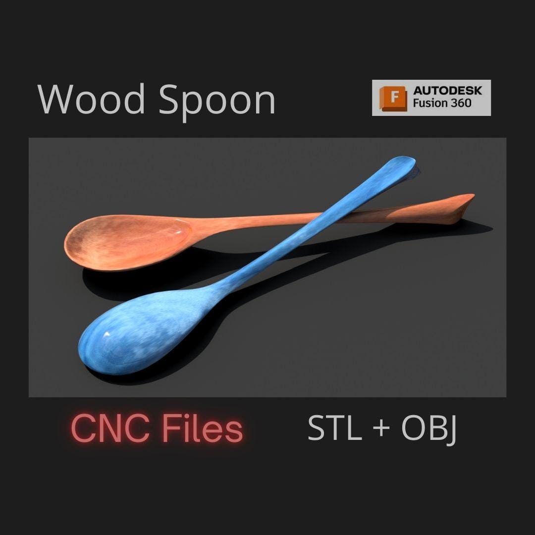 Wooden Spoon 3D Model for CNC (STL) - Etsy