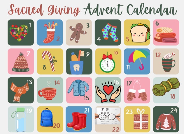 Sacred Giving Advent Calendar digital Download - Etsy