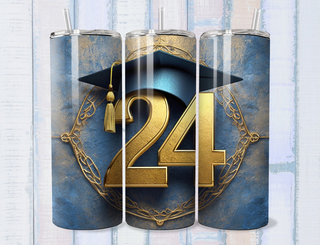 3D Grad Cap 24 Tumbler Wrap, 30 Oz Skinny Tumbler Wrap, Sublimation PNG ...