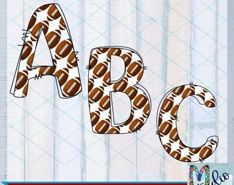 Doodle Alphabet PNG, Alphabet Letters PNG Bundle, Hand Drawn Doodles ...