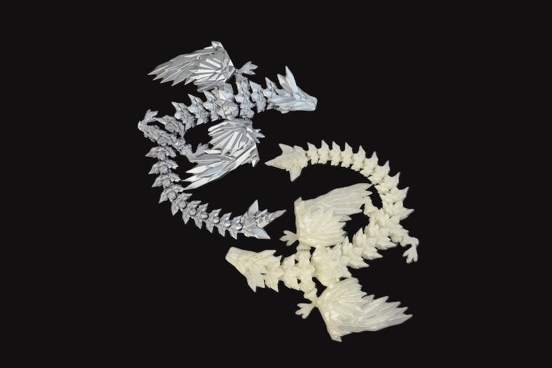 Articulated Crystal Wing Dragon Bendy 3D Printed Crystal Dragon With ...