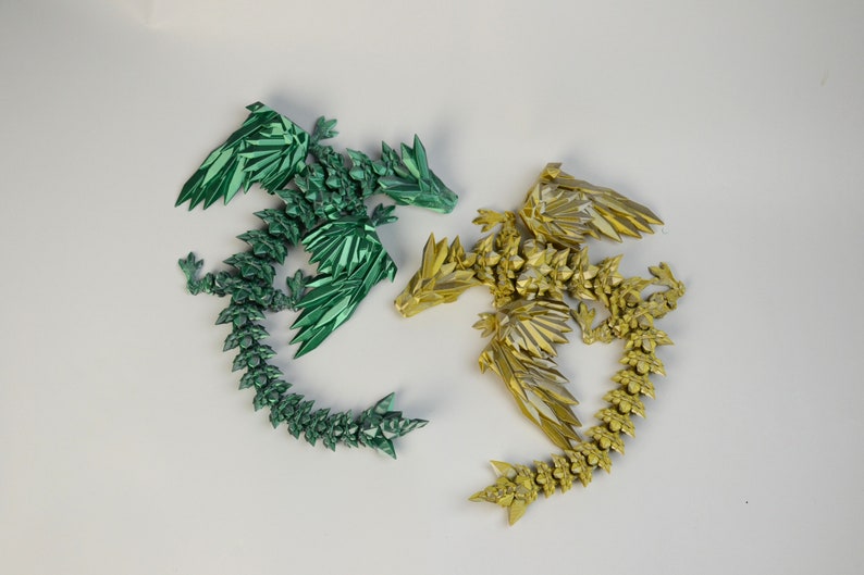 Articulated Crystal Wing Dragon Bendy 3D Printed Crystal Dragon With ...