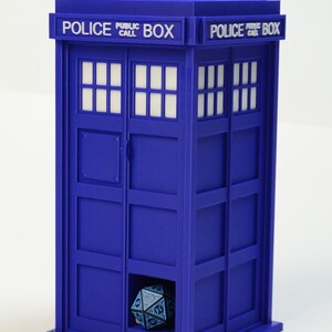 DND Tardis Dice Tower 3D Printed Doctor Who Themed Dice Tower for D&D ...