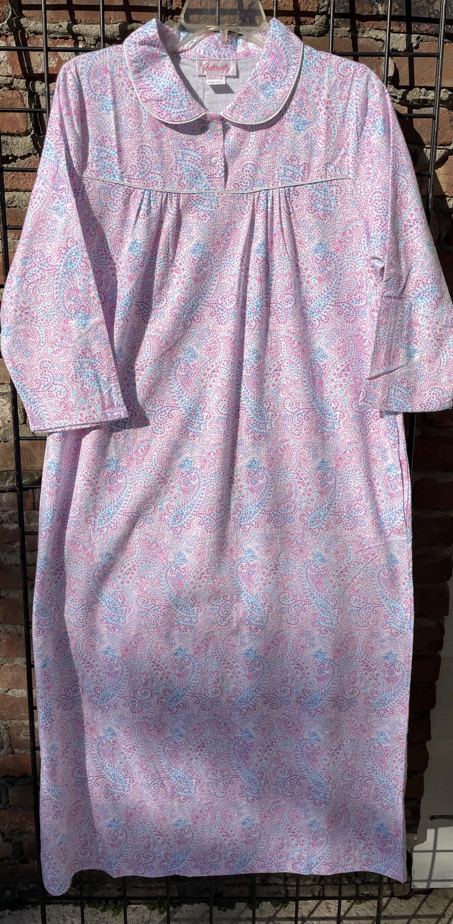 New Ballerina 52" Soft Flannel Night Gowns W/pockets S M L 1X 2X 3X - Etsy