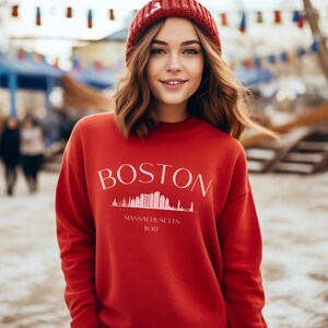 Boston Massachusetts Crewneck Sweatshirt, Trendy Preppy Clothes ...