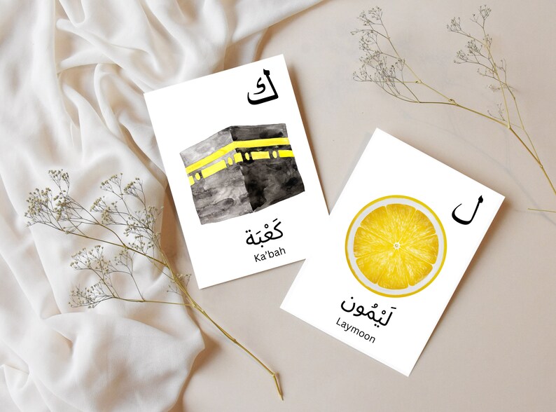 Arabic Alphabet Flashcards,educational,islam for Kids,arabic Learning ...
