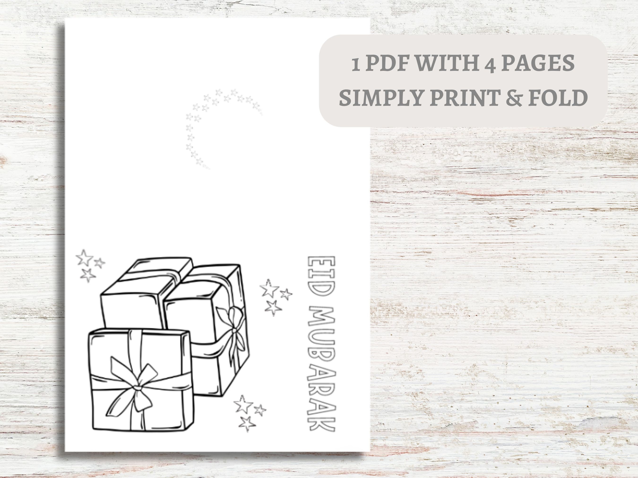 Eid Colouring Cards,eid Printables,eid Kids Activities,eid Diy Cards ...