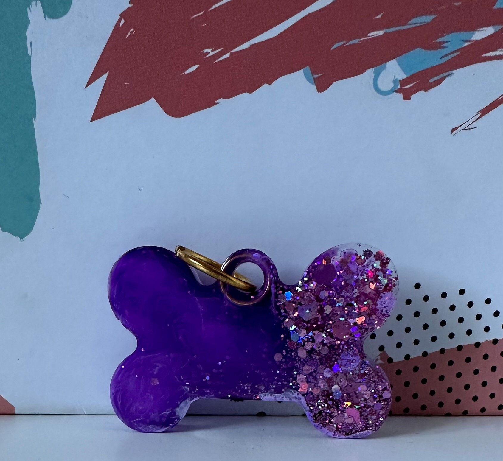 Purple Dog Tag - Etsy