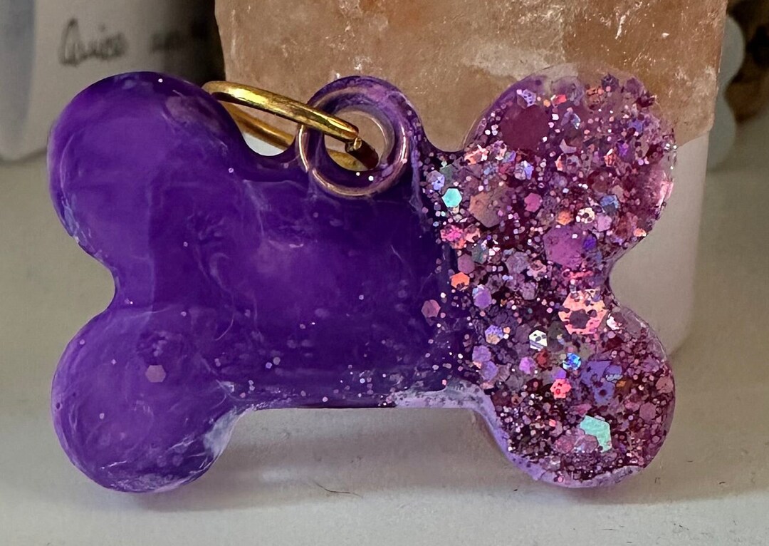 Purple Dog Tag - Etsy