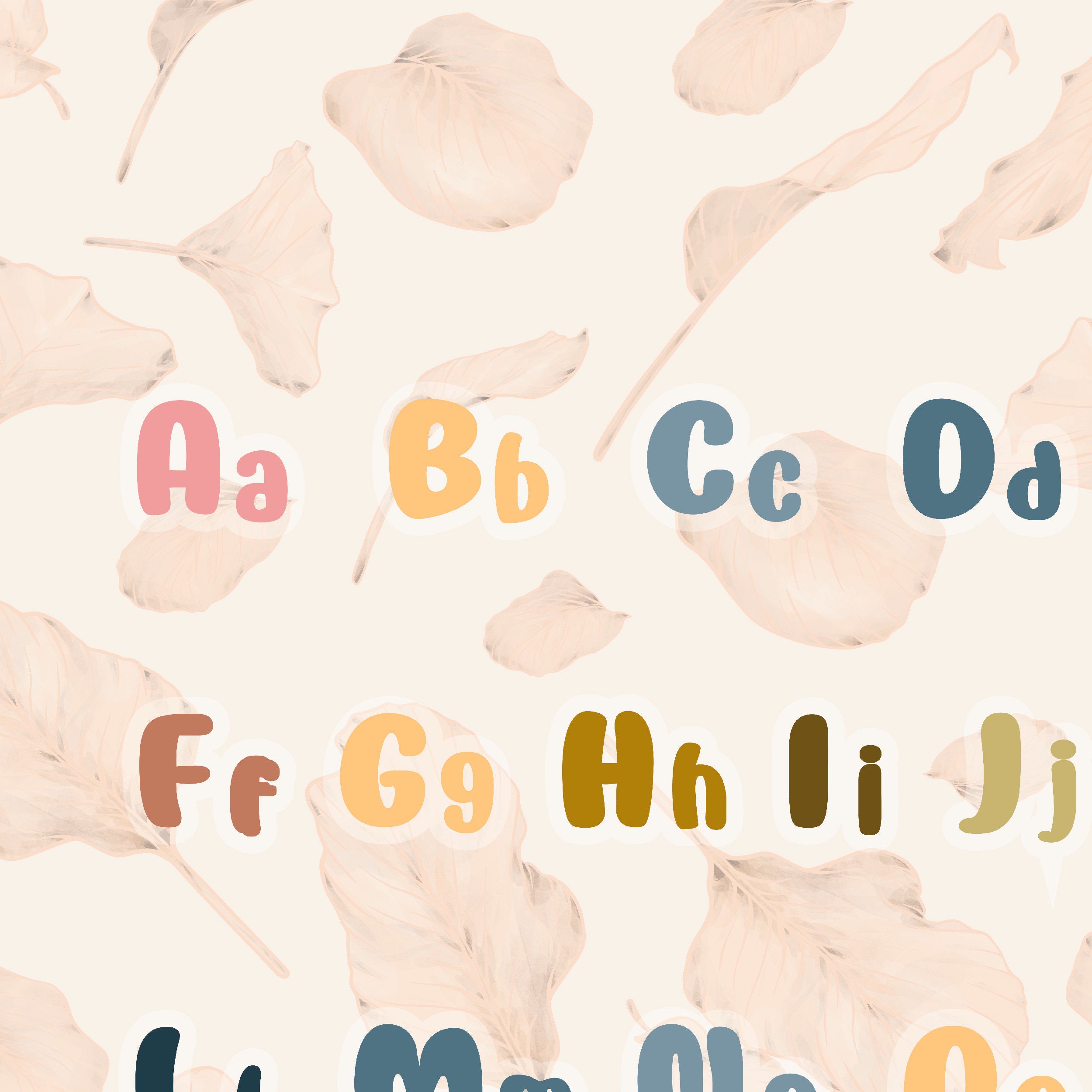 Rainbow Alphabet Poster, Printable Art, Printable Wall Art, Educational ...
