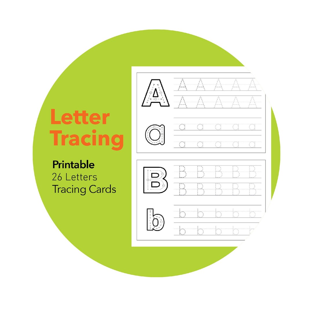 ABC Tracing Cards. Preschool Kindergarten Handwriting. Homeschool ...