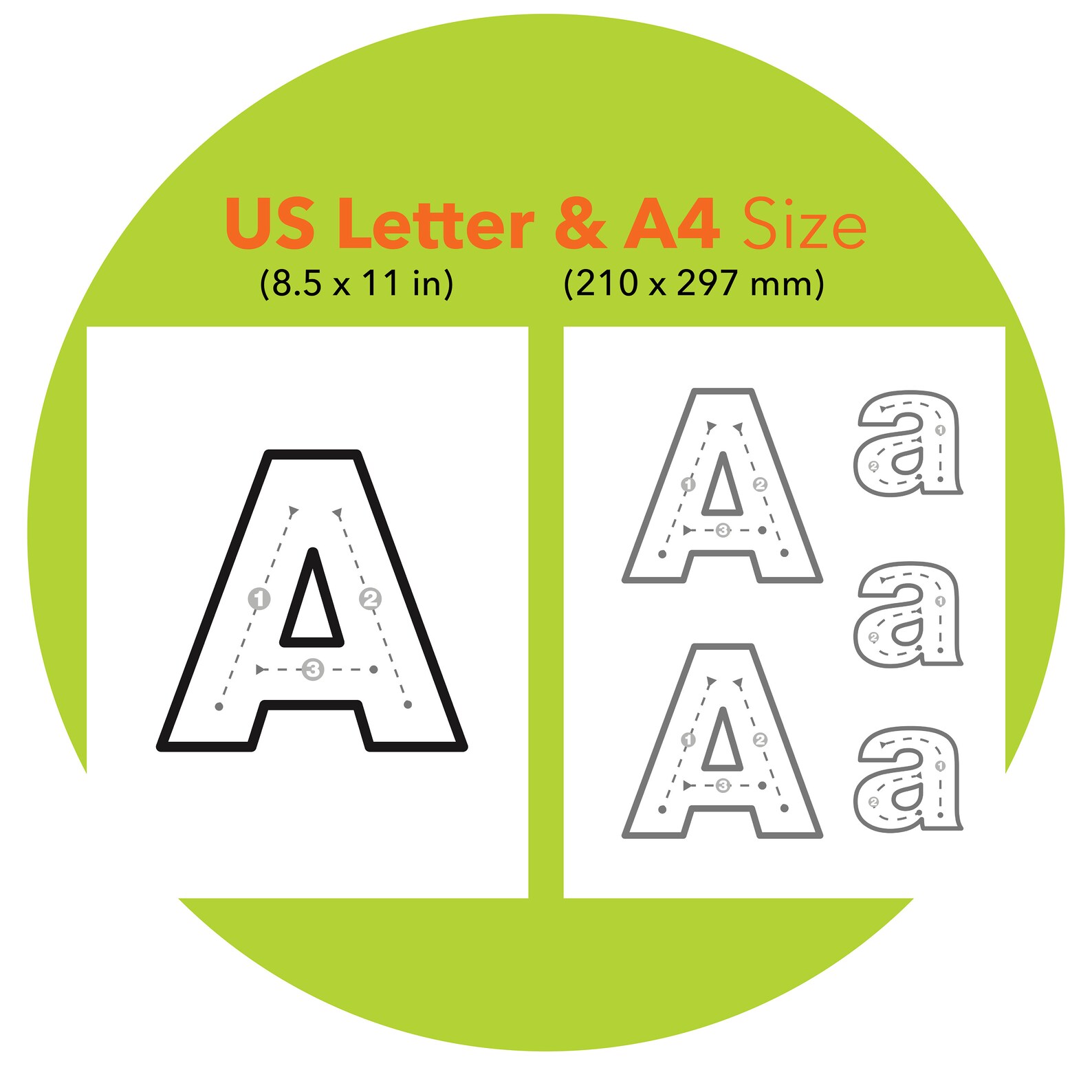 JUMBO Letter Tracing Worksheet, Big Alphabet Worksheet, A4 Letter ...