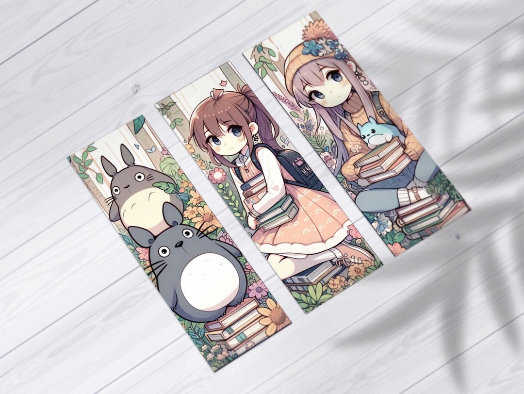 Japanese Anime Art Printable Bookmark Png Set: Ideal Gift Ready to ...
