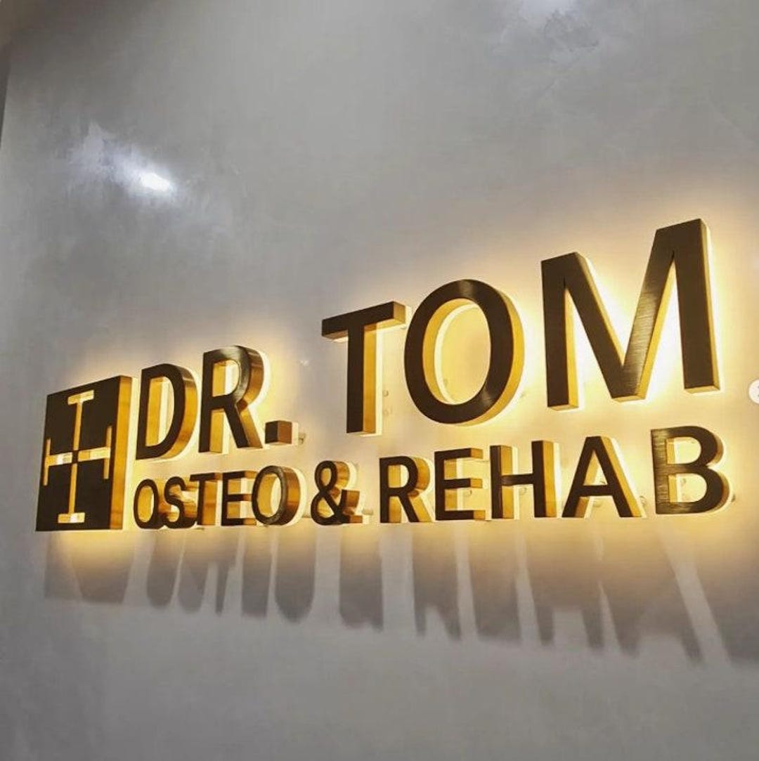 Metal Backlit Signs, Lasercut Logo Sign, 3D Business Sign, Outdoor ...