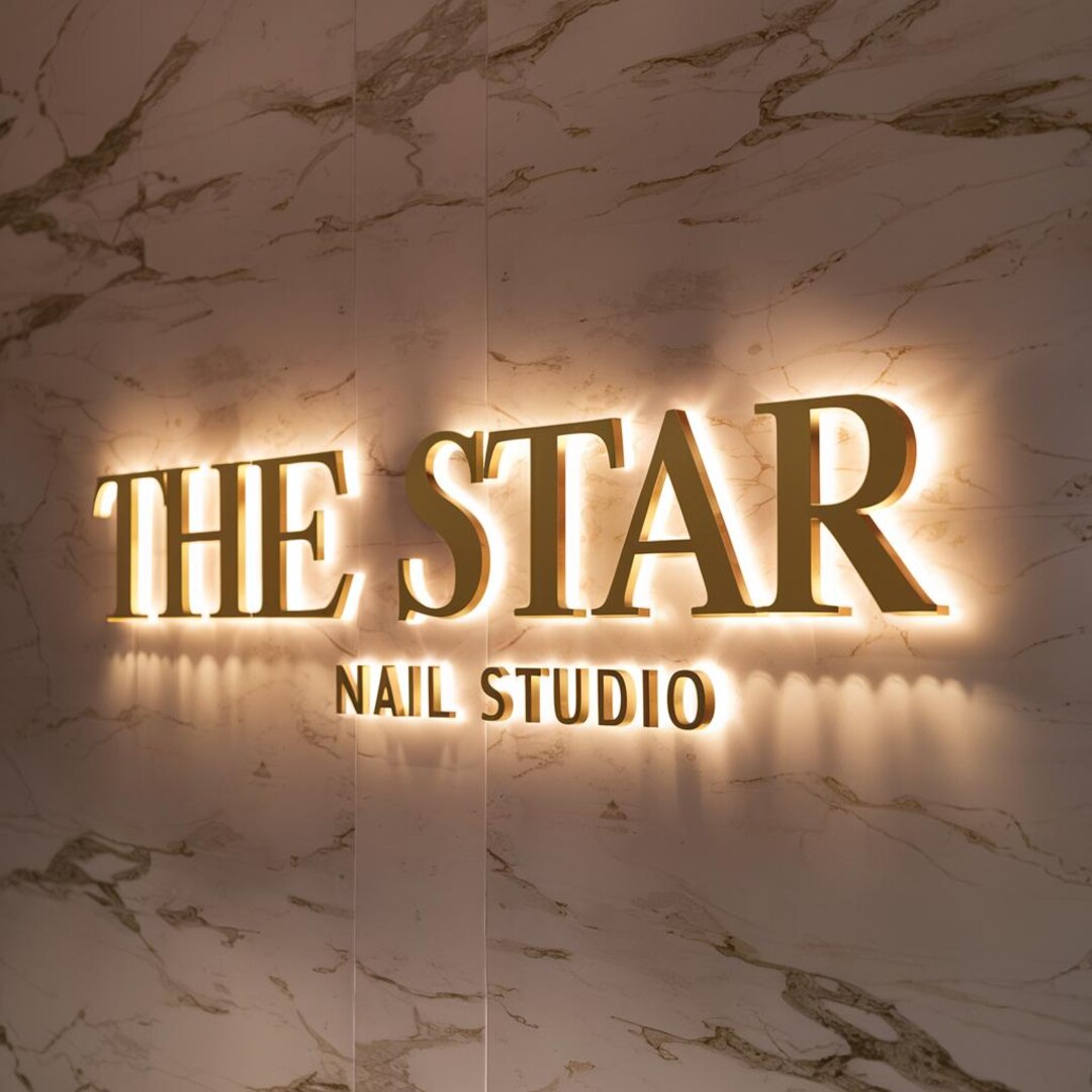 Brushed Metal Logo, Led Backlit Signage, Custom Led Logo Sign, 3D ...