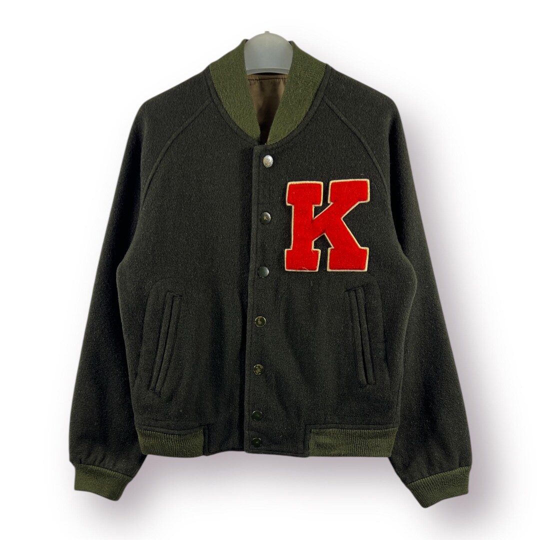 Vintage Japan 90s Blu-jac Wool Varsity Jacket - S - Etsy