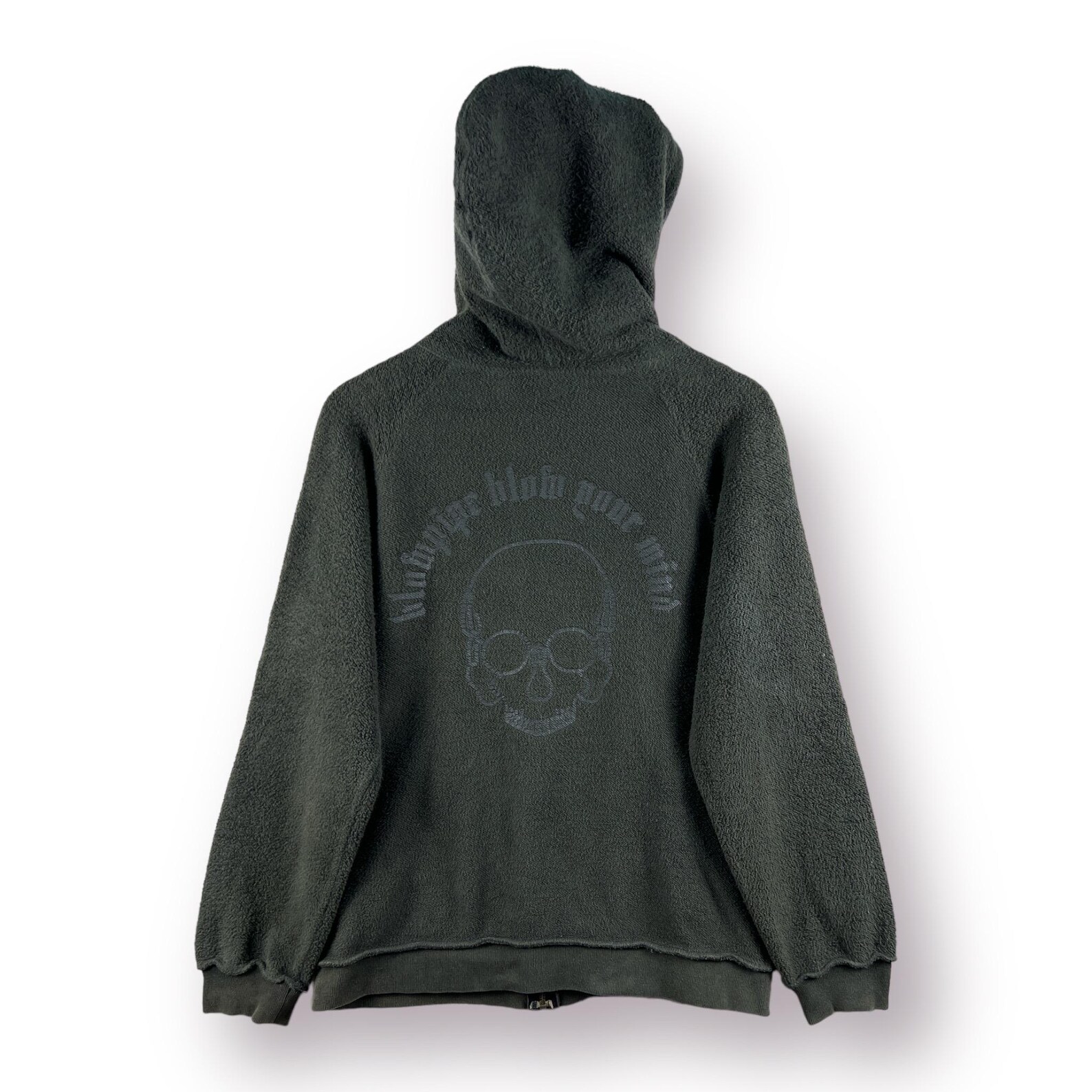 Vintage Japanese Mossimo Skull Hoodie Fleece Jacket - Etsy