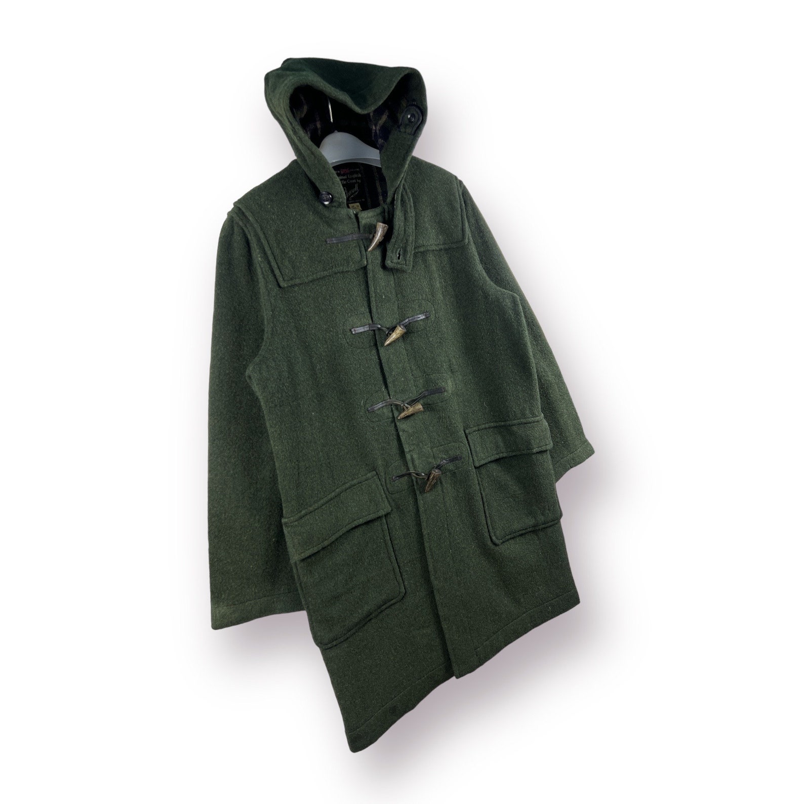 Vintage Duffle Longcoat Gloverall Made in England in Olive Green - Etsy