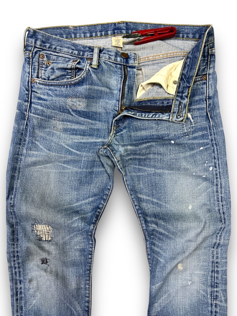 Vintage RRL Denim DISTRESSED Polo Selvedge Slim Fit - Etsy