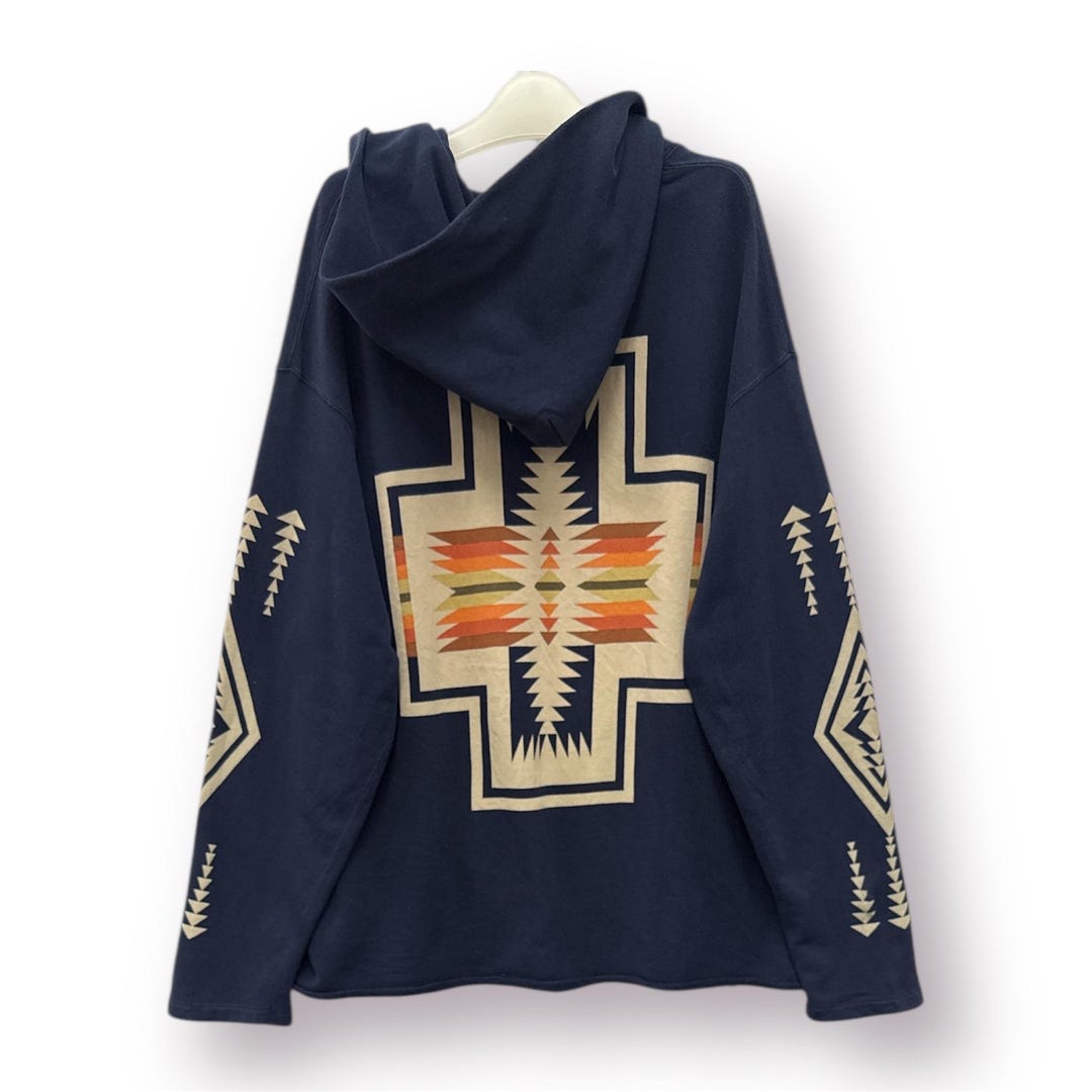 Vintage Y2K Pandleton Navajo Open Buttonless Design Sweat Hoodie - L - Etsy