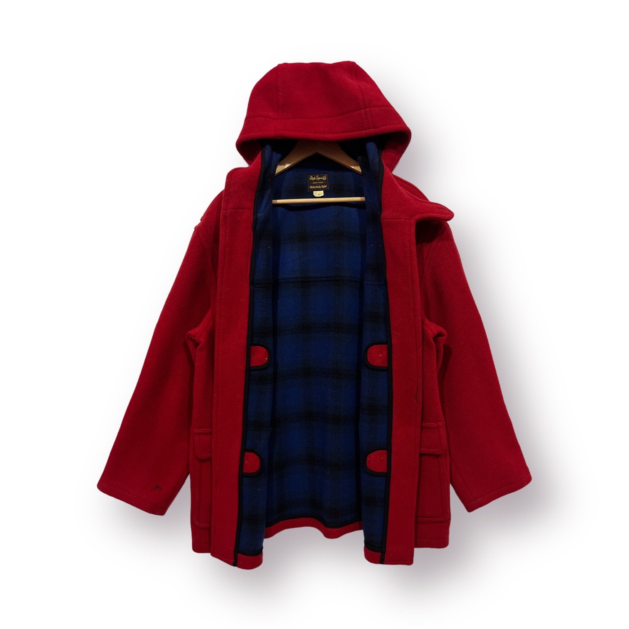 Vintage Style Eyes Toyo Enterprise Duffle Coat Wool Jacket - Red - Etsy