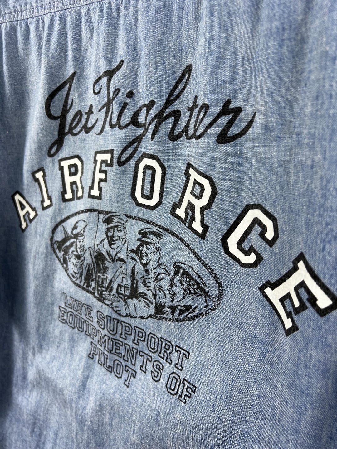 Vintage USAF Jet Fighter Pilot Shirt – Big Logo Graphic, Size L - Etsy ...
