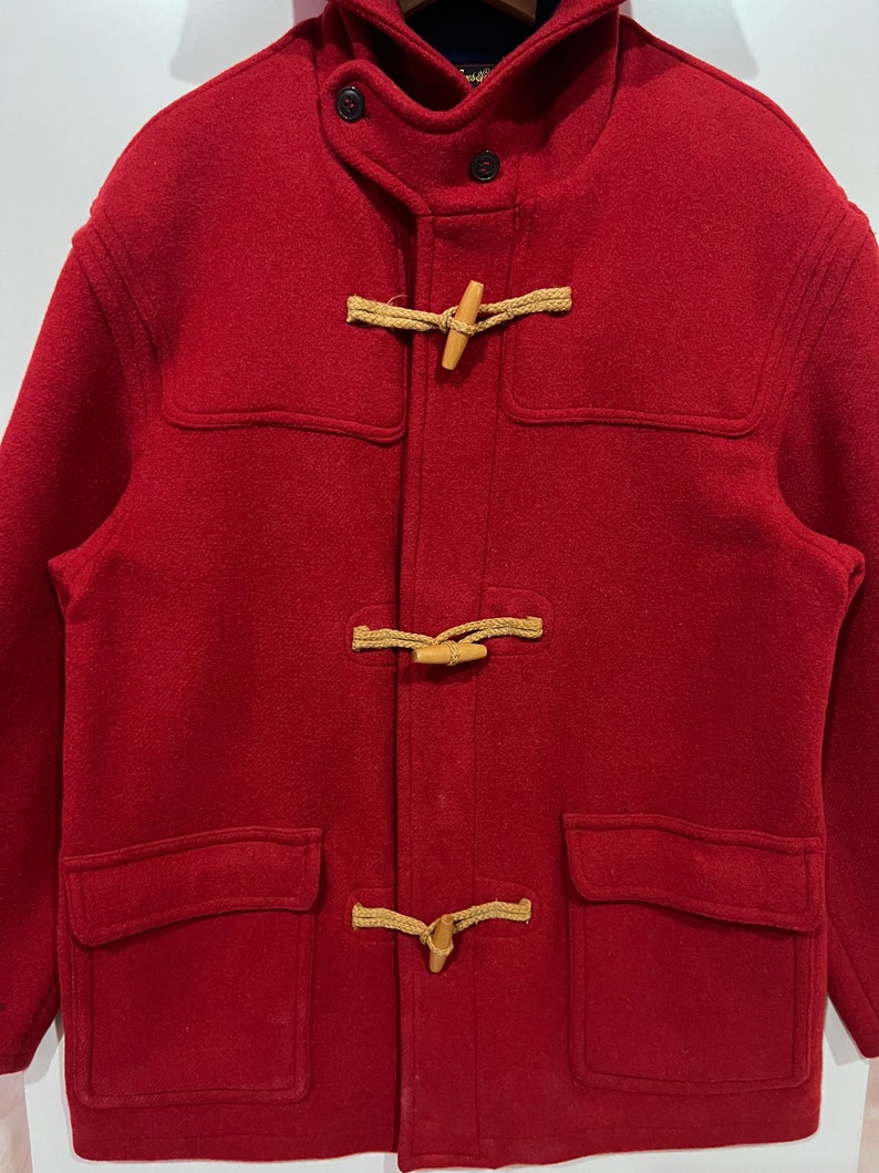 Vintage Style Eyes Toyo Enterprise Duffle Coat Wool Jacket - Red - Etsy