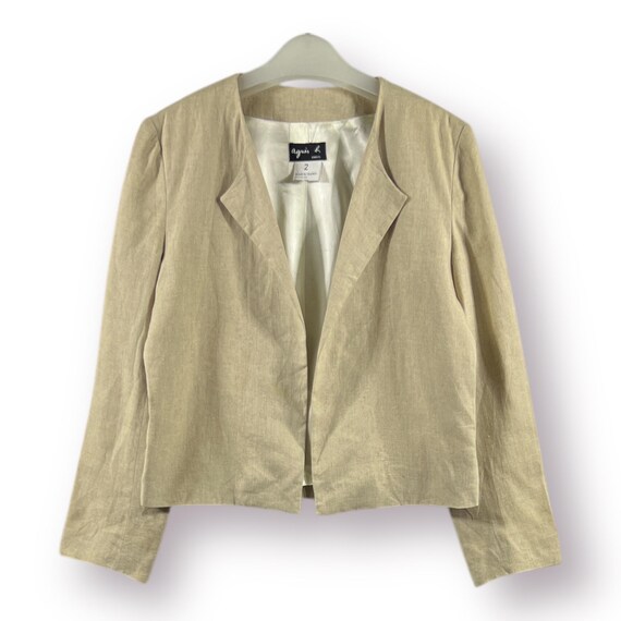 Vintage Japan Agnes B Buttonless Light jacket - Gem