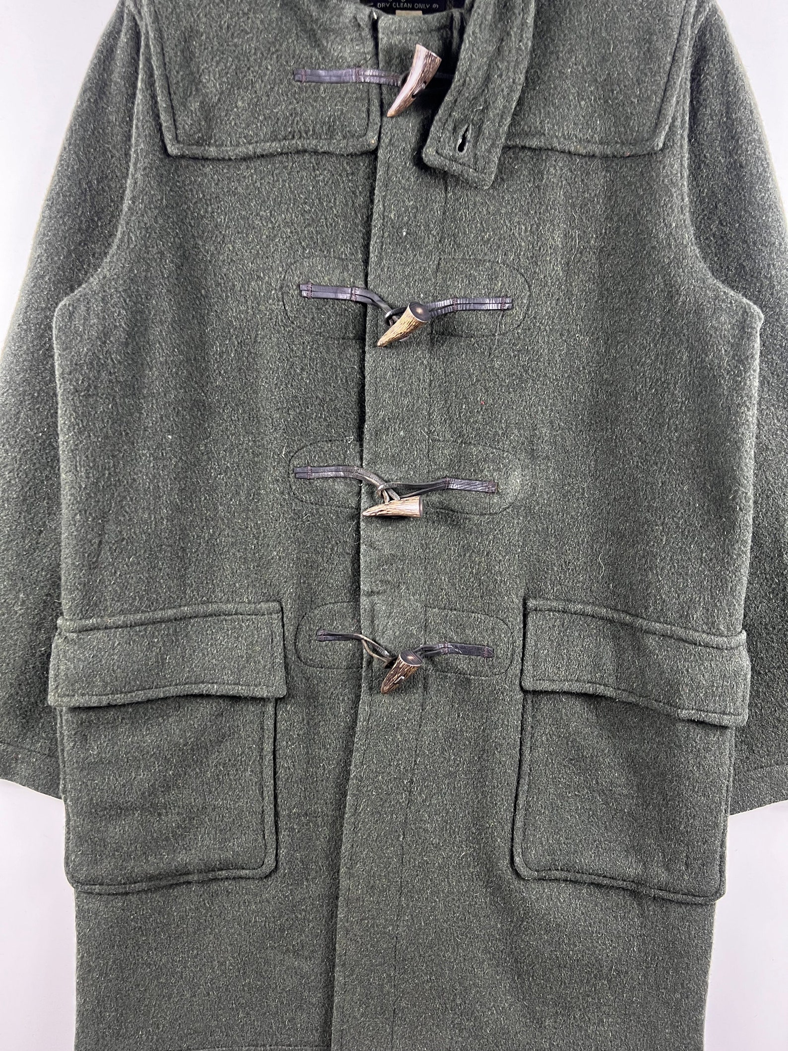 Vintage Duffle Longcoat Gloverall Made in England in Olive Green - Etsy