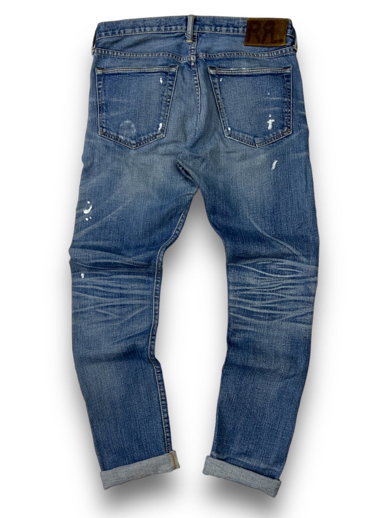 Vintage RRL Denim DISTRESSED Polo Selvedge Slim Fit - Etsy