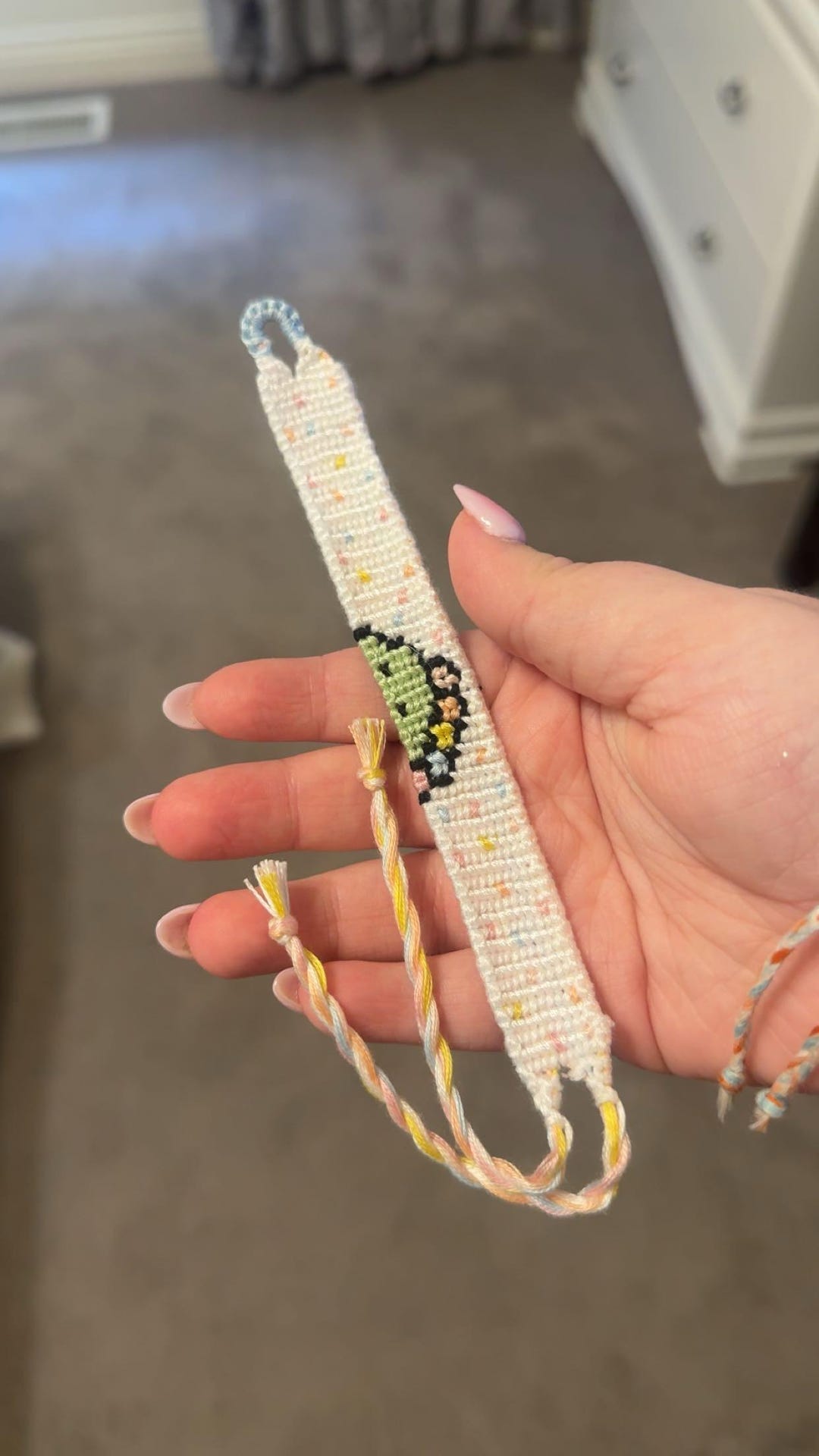 Confetti Dinosaur, Friendship Bracelet, Homemade - Etsy