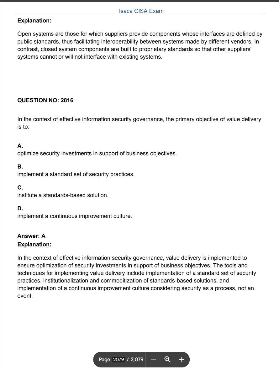 CISA Practice Exam Questions & Answers | Over 2,800 Dumps Questions and ...