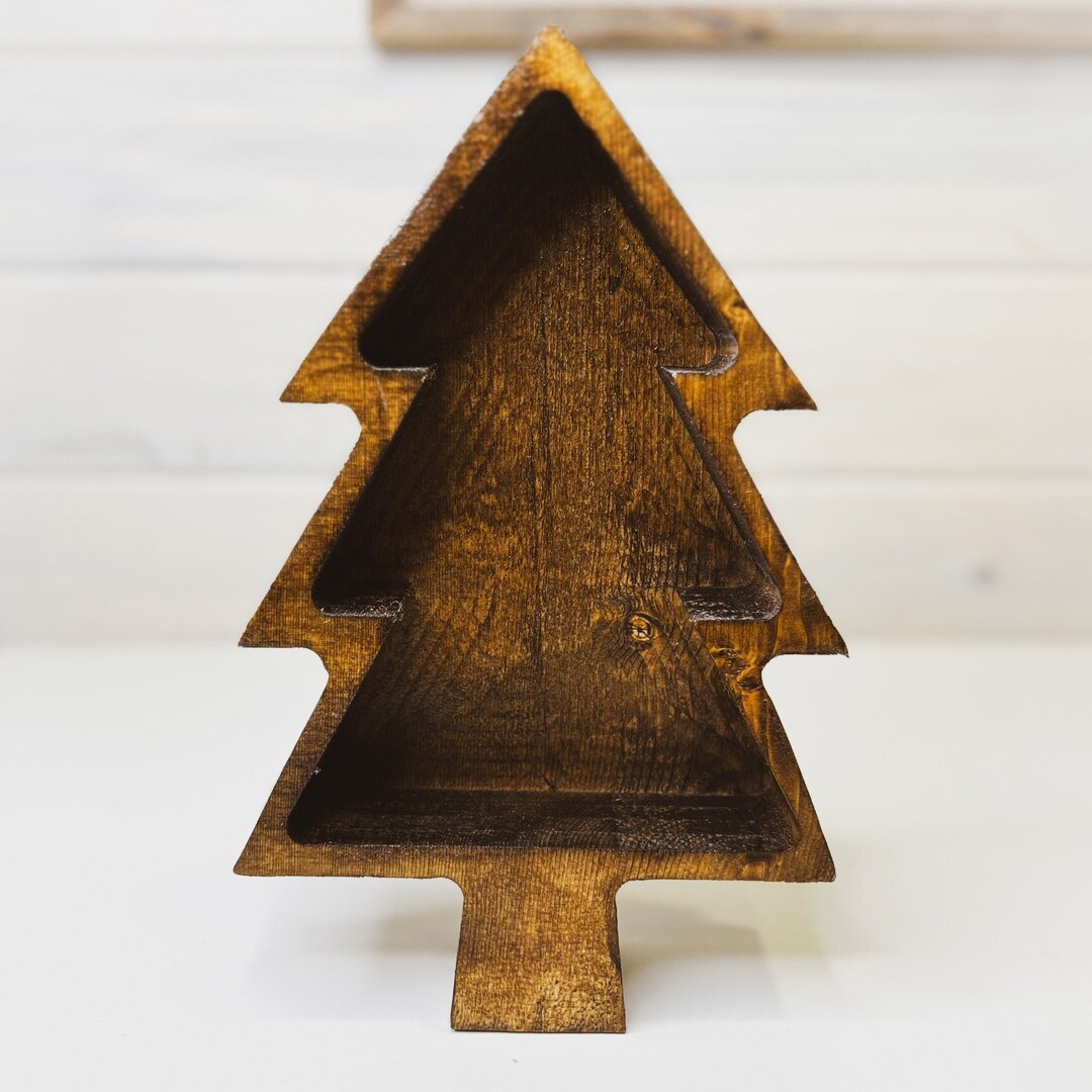 Medium Tree Farmhouse Candle Ready Wood Bowl 12x9 - Etsy