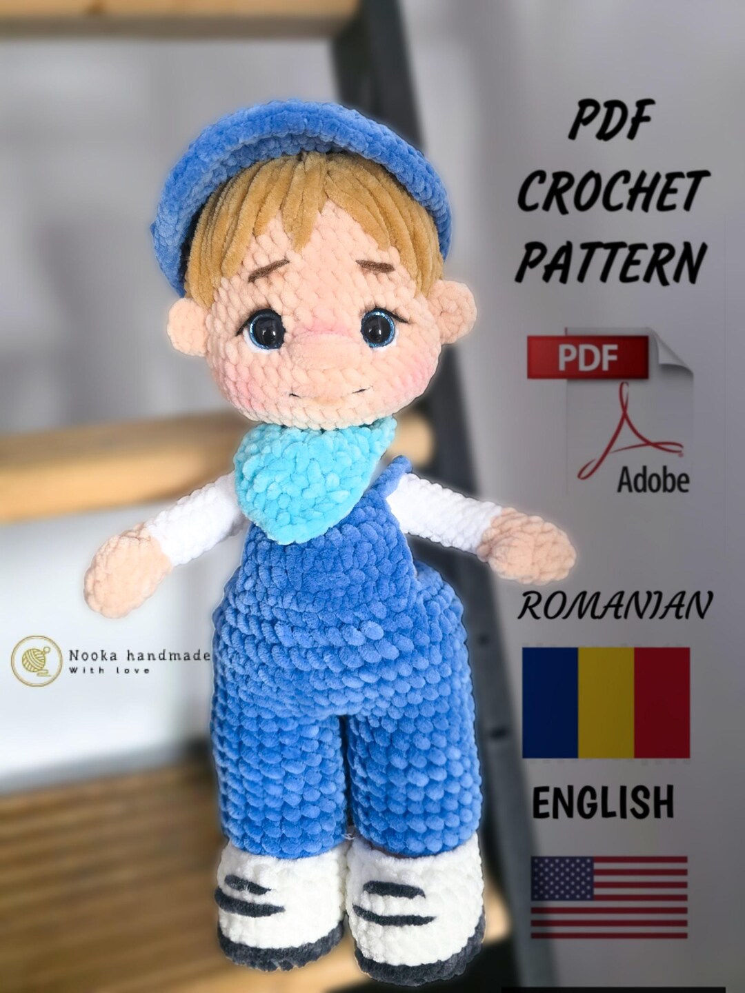 Amigurumi Boy Doll Crochet Pattern: Elly - Velvet Boy- Crochet Doll ...