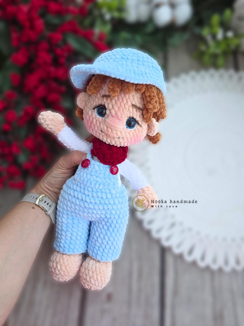 Amigurumi Boy Doll Crochet Pattern: Elly - Velvet Boy- Crochet Doll ...
