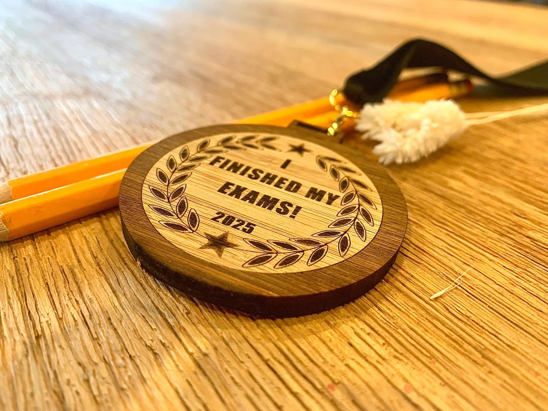 Bamboo Wooden Finished Exams Medal – Eco-friendly Student Gift ...