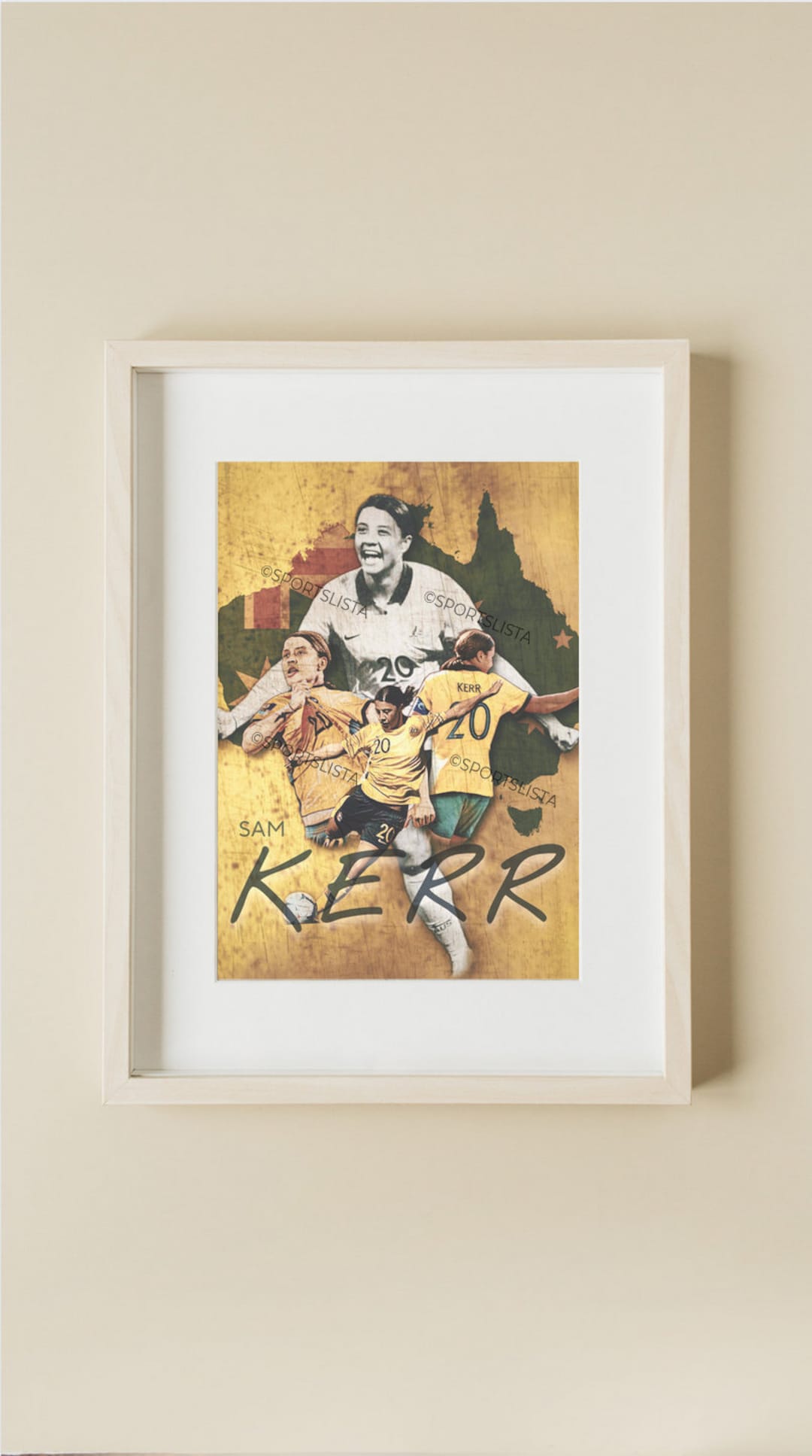 Sam Kerr Poster / Matilda's Soccer Team / Sam Kerr Print / Sam Kerr Art ...