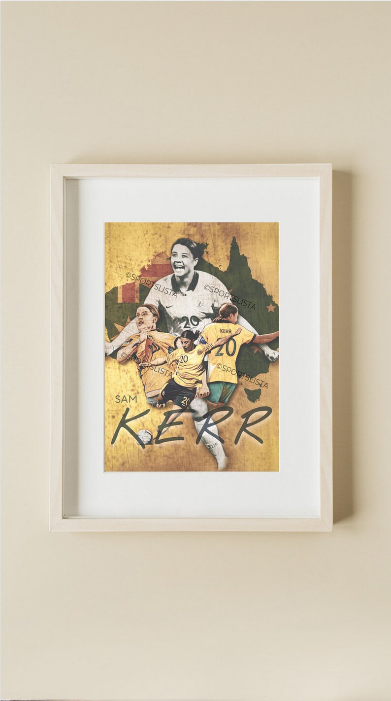Sam Kerr Poster / Matilda's Soccer Team / Sam Kerr Print / Sam Kerr Art ...