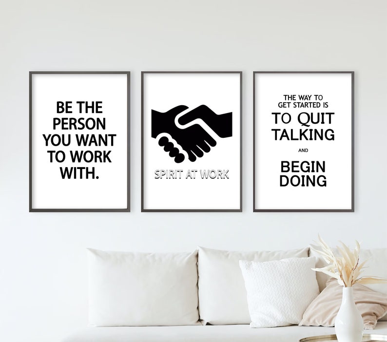 Motivational Posters, Set of 3 PRINTABLES, Office Decor, Motivation ...