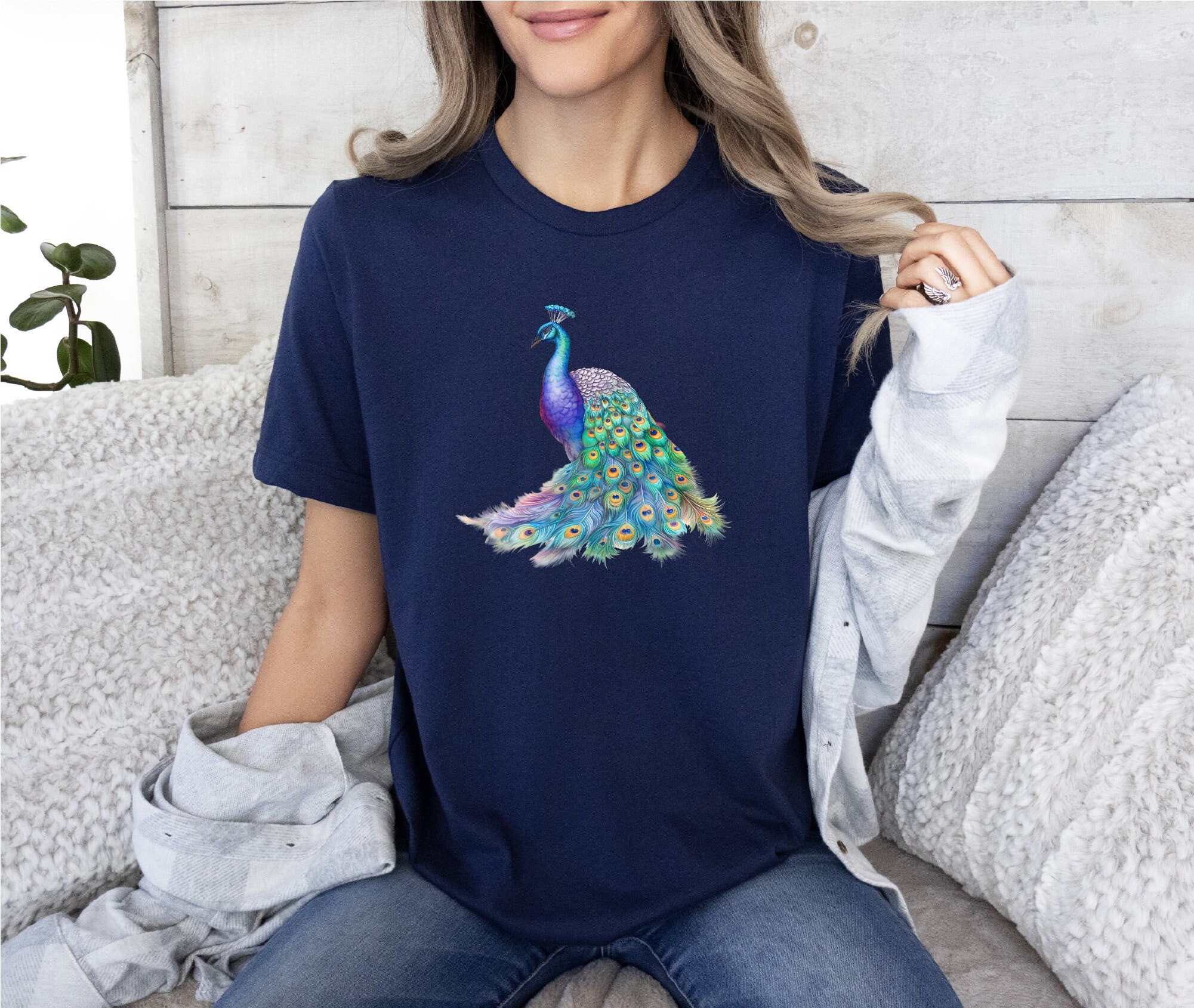 Peacock Shirt, Peacock Lover Shirt, Cute Women Shirt, Funny Women Shirt ...