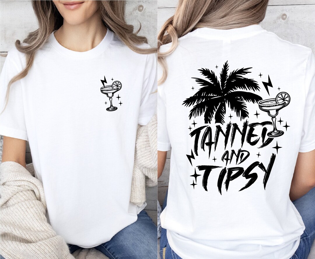 Tanned and Tipsy T-shirt With Front and Back Pockets - the Ultimate ...