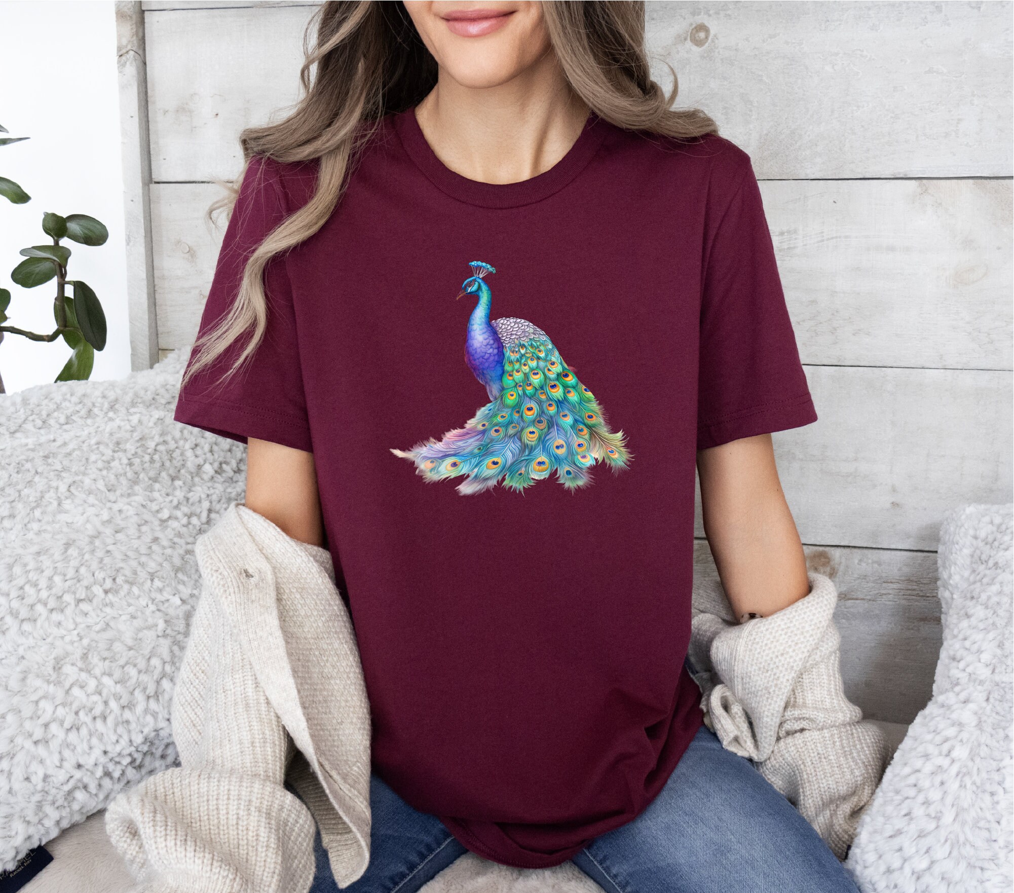 Peacock Shirt, Peacock Lover Shirt, Cute Women Shirt, Funny Women Shirt ...
